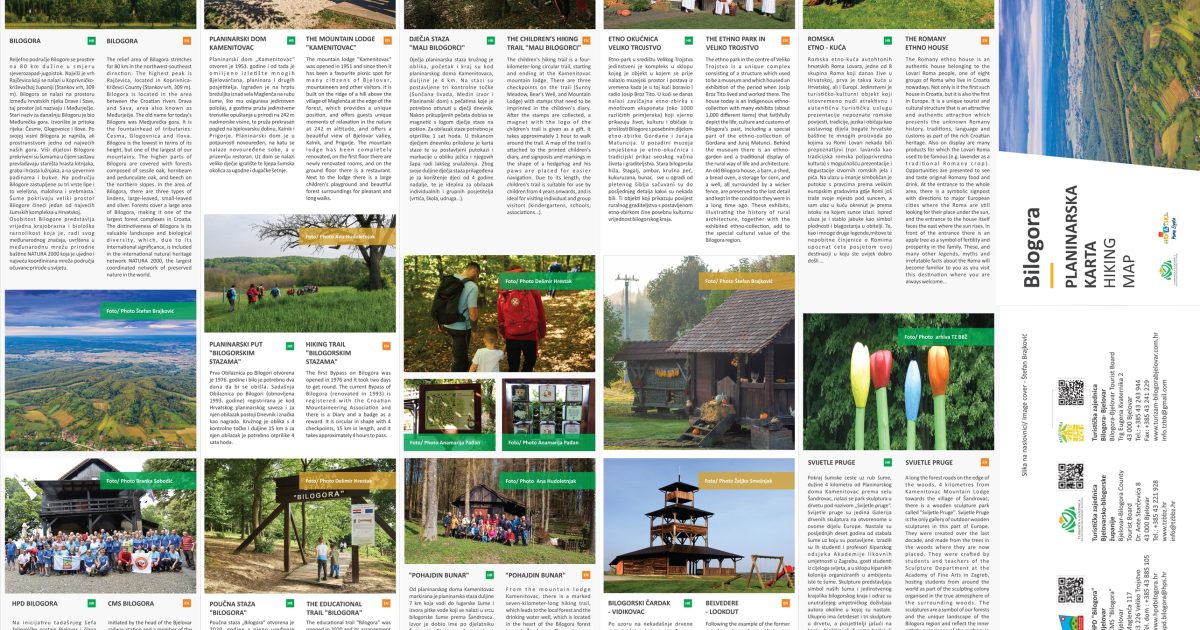 Planinarska karta Bilogora | TZ BBŽ